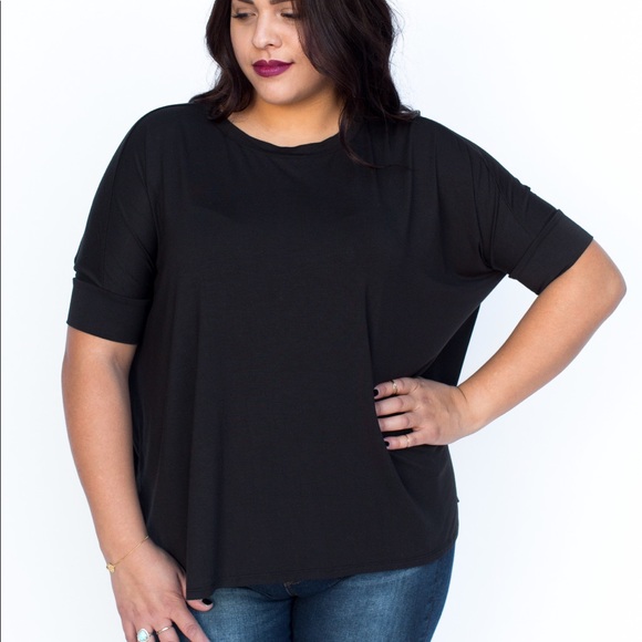 Agnes & Dora | Tops | Agnes Dora Black Boxy Tee | Poshmark